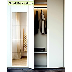 nosplit Unbreakable Gym Mirrors for Home Wall,Kids Safe Shatterproof Full Length Workout Extra Thick1/8 48''x12'',Child Acrylic Plastic Non Glass Long Body Mirror, Bedroom Door Tiles, Silver