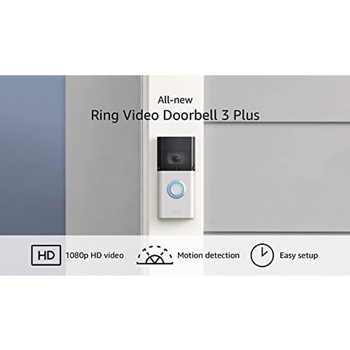 Ring Video Doorbell 3 Plus – enhanced wifi, improved motion detection, 4-second video previews, easy installation