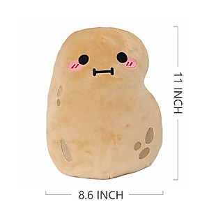 Whrigud 11'' Large Potato Plush Stuffed Animal Pillow Toy, Kawaii Stuffed Food Plushies Pillow Plush Toys for Birthday Kids Gifts Home Decor