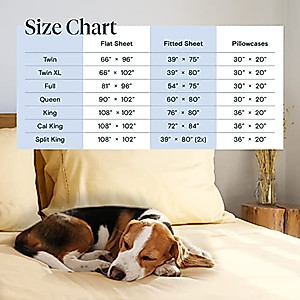 LuxClub 6 PC King Size Sheet Set Bamboo Sheets Deep Pockets 18" Eco Friendly Wrinkle Free Cooling Bed Sheets Machine Washable Hotel Bedding Silky Soft - Cream King