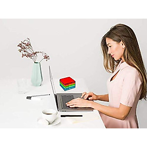 1InTheOffice Memo Cube, Assorted Colors Memo Pad 500 Sheets"2 Pack"