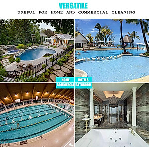 Swimming Pool Wall & Tile Brush,18" Heavy Duty Vinyl Polished Aluminum Back Cleaning Brush Head Designed for Cleans Walls, Tiles & Floors, Nylon Bristles Brush Head with EZ Clips (Pole not Included)