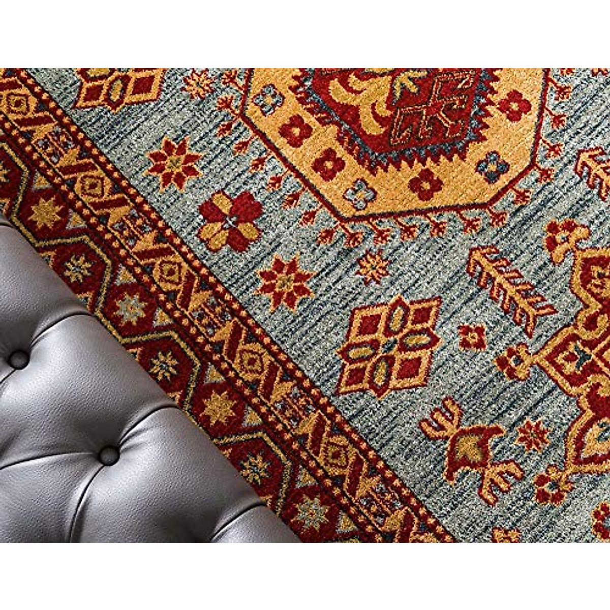 Unique Loom Sahand Collection Traditional Geometric Classic Light Blue Area Rug (7' 0 x 10' 0)