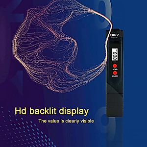 REALEGO TDS Meter, Backlight Water Tester with 0-9990 PPM Measurement Range Portable for Hydroponics, Swimming Pools, Household tap Water Quality Testing (Translucent)