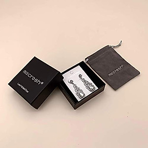 mecresh Clear Crystal Unique Design Teardrop Dangle Earrings for Bridemaid or Wedding