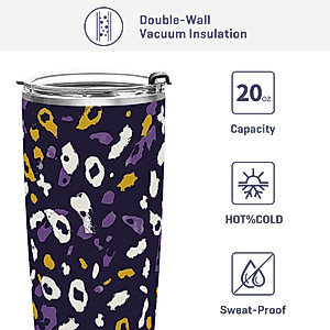 sanluoli Speckles Stainless Steel coffee cups with lids with Lid and Straw coffee mug insulated for café cute insulated coffee tumbler 20 OZ