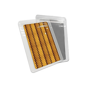 Carosoffe Yellow Ombre Small Compact Mirror for Purse, Geometric Wavy Striped Abstract Art Travel Makeup Mirror for Women Men, Rectangular Handheld Compact Pocket Mirror 1 PCS