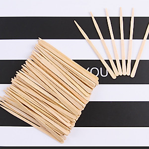 Aneco 800 Pieces Wood Wax Applicator Sticks Wax Spatulas Small Wood Spatulas Applicator for Hair Eyebrow Removal, 2 Style