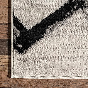 nuLOOM Zelda Zig-Zag Modern Area Rug, 9' x 12', Grey