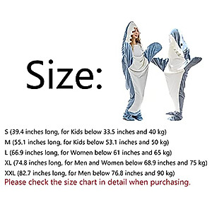 Shark Blanket Adult，Shark Blanket Super Soft Cozy Flannel Hoodie Shark Sleeping Bag Shark Tail Wearable Fleece Throw Blanket-Shark Blanket Hoodie