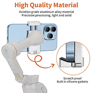 UURIG Magnetic Cell Phone Clamp for DJI OM, Phone Tripod Mount, Handheld Gimbals Magnetic Ring Holder for DJI OSMO 5/OM 4/OM 4 SE Accessories