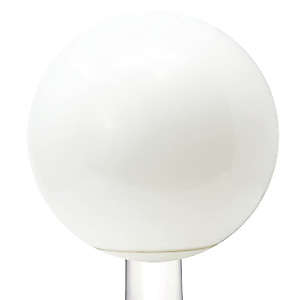 KastLite Lamp Post Globe Combo Lighting Fixture | 14" White Acrylic Lens with White Fitter Wing Clips | Fits 3" Diameter Posts (Not Included) | Comes with with 5000K LED Bulb