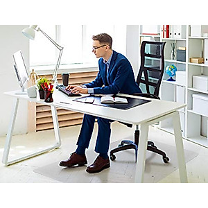 Amazon Basics Vinyl Chair Mat Protector for Hard Floors - 47 x 35 inches