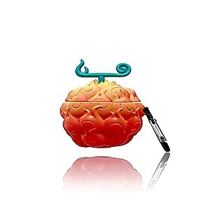 for Airpods Pro Case, Cute Funny Cool Soft Silicone,Fashion Anime 3D Character Design,with Safe and Convenient Keychain Very Suitable for Men, Women, Old People, Children (Fruit/pro)