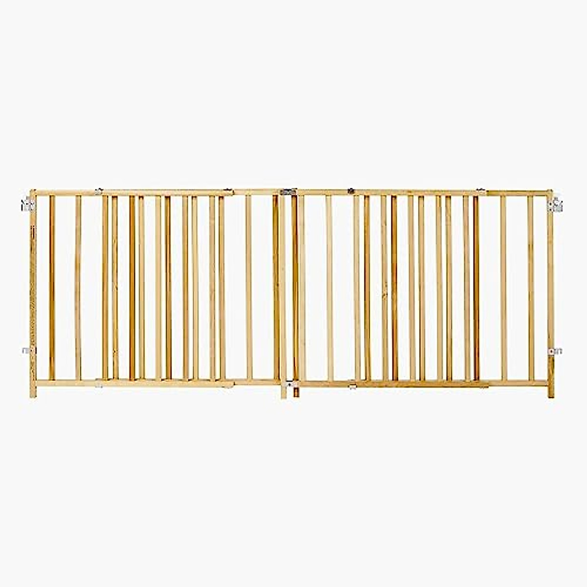 Toddleroo by North States 103" Wide Extra Wide Swing Baby Gate, Made in USA: Oversized Spaces. No Threshold. One Hand Operation. Hardware Mount. Fits 60"- 103" Wide (27" Tall, Sustainable Hardwood)