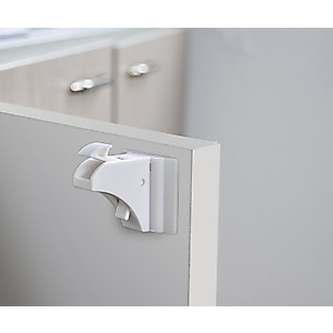 Norjews Child Safety Adhesive Magnetic Cabinet Locks (20 Locks and 3 Keys), Easy Install in Seconds, No Screws or Drilling, Invisible Baby Proof Locks for Cabinets and Drawers