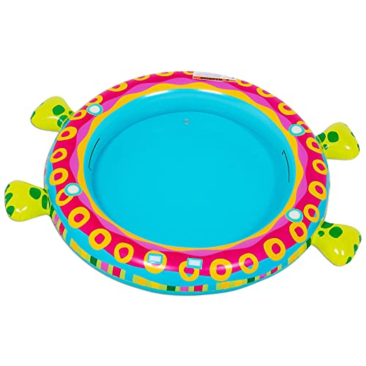 Banzai BAN-85319 Shade 'N Slide Turtle Heavy Duty Outdoor Toy Inflatable Kiddie Splash Pool Set with Sprinkler for Children and Kid Backyard Water Fun