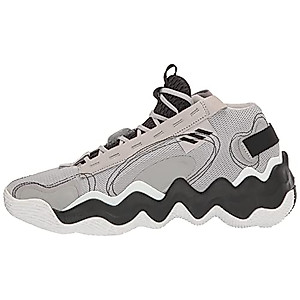 adidas Women's Exhibit B Mid Basketball Shoe, Grey/White/Black, 8