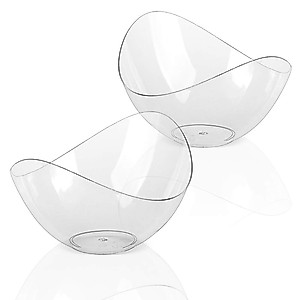 Lawei 150 Count 2 oz Mini Dessert Cups - Plastic Dessert Bolws Dessert Plates Appetizer Serving Bowls for Party, Wedding and More