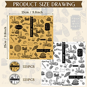 250Pcs Deli Wax Paper Sheets for Food Newspaper Theme wax paper sheets, Basket Liners wrapping paper for Deli, Sandwich, Cheese, Picnic, Party, Holiday, 9.8 x 9.8 inch