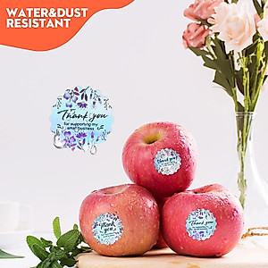 BAOHD Holographic Thank You Stickers, Thank You Envelope Sticker Seals, Thank You for Supporting My Small Business Stickers Labels, Thank You Stickers for Packaging, 1.5 Inches