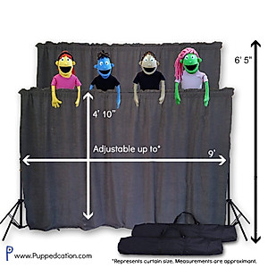 Classroom Puppet Stage XL - 2 Tier Portable Tripod Puppet Theater w/BAG | Stage, Ministry