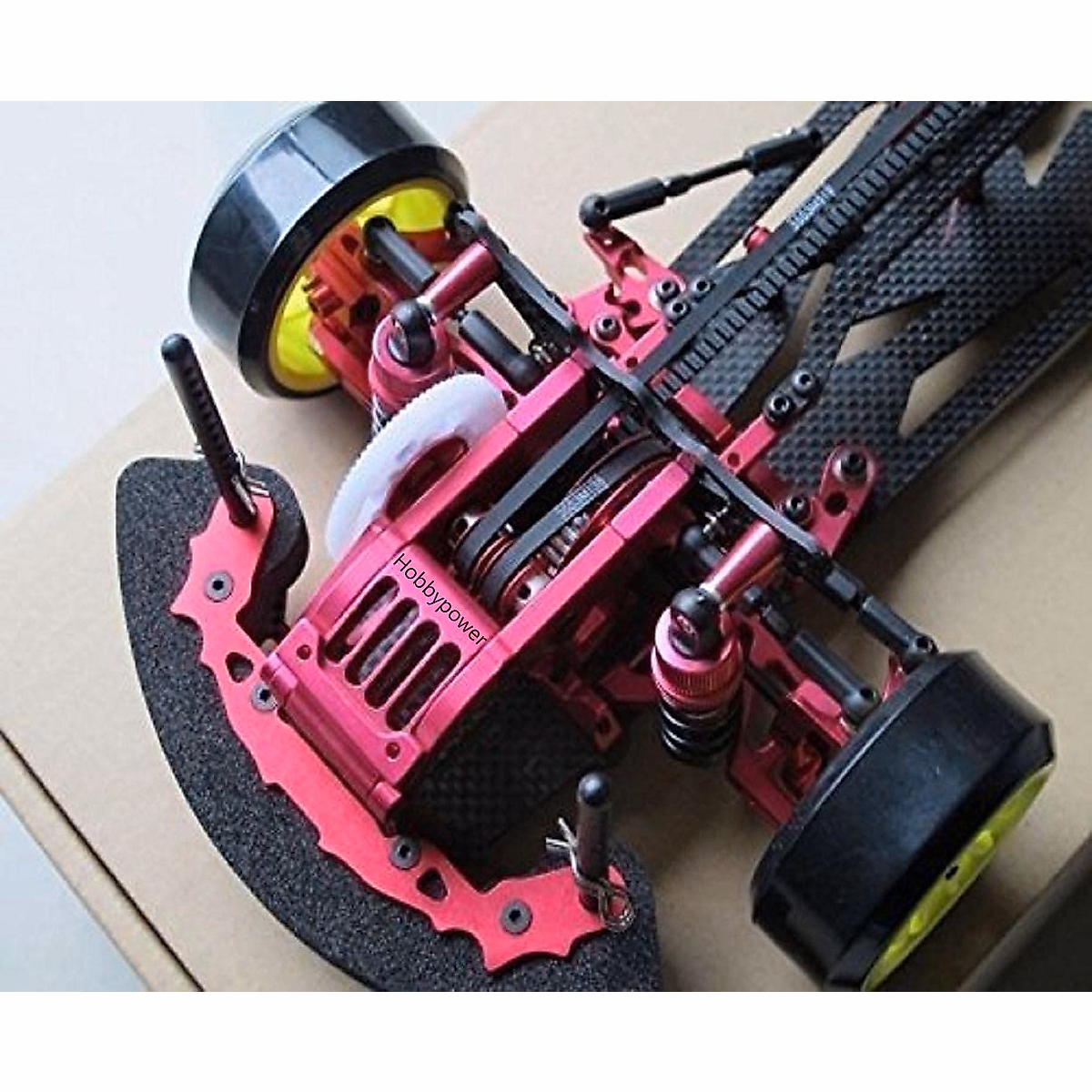 Hobbypower 1/10 Alloy & Carbon D3 4WD Drift Racing RC Model Car Frame Kit with Front One Way