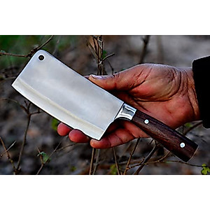 ALZAFASH Meat Cleaver with Knife Sharpener
