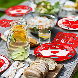 200 Pcs Graduation Nurse Party Decorations Doctor Nurse Week Party Plates Include 9 Inch 7 Inch Paper Disposable Plates Lunch Napkin Medical Birthday Party Tableware Set for Nursing School(Black)