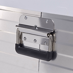 Mobicool MQ40A Portable Thermoelectric Cooling Cooler with Classic Aluminum Trunk Look, 53 Can Capacity, Cool Down to 30°F Below Ambient Temperature