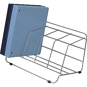 Fellowes Catalog Rack, 4 Compartment, Wire, Silver (1040201)