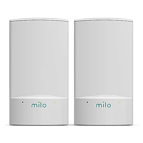 milo 2.0 Two-Pack WiFi Range Extenders - Whole Home Distributed WiFi, BaseLink Network Technology, Hybrid Mesh Technology, Increase WiFi Coverage Area up to 2,500 Sq. Ft.