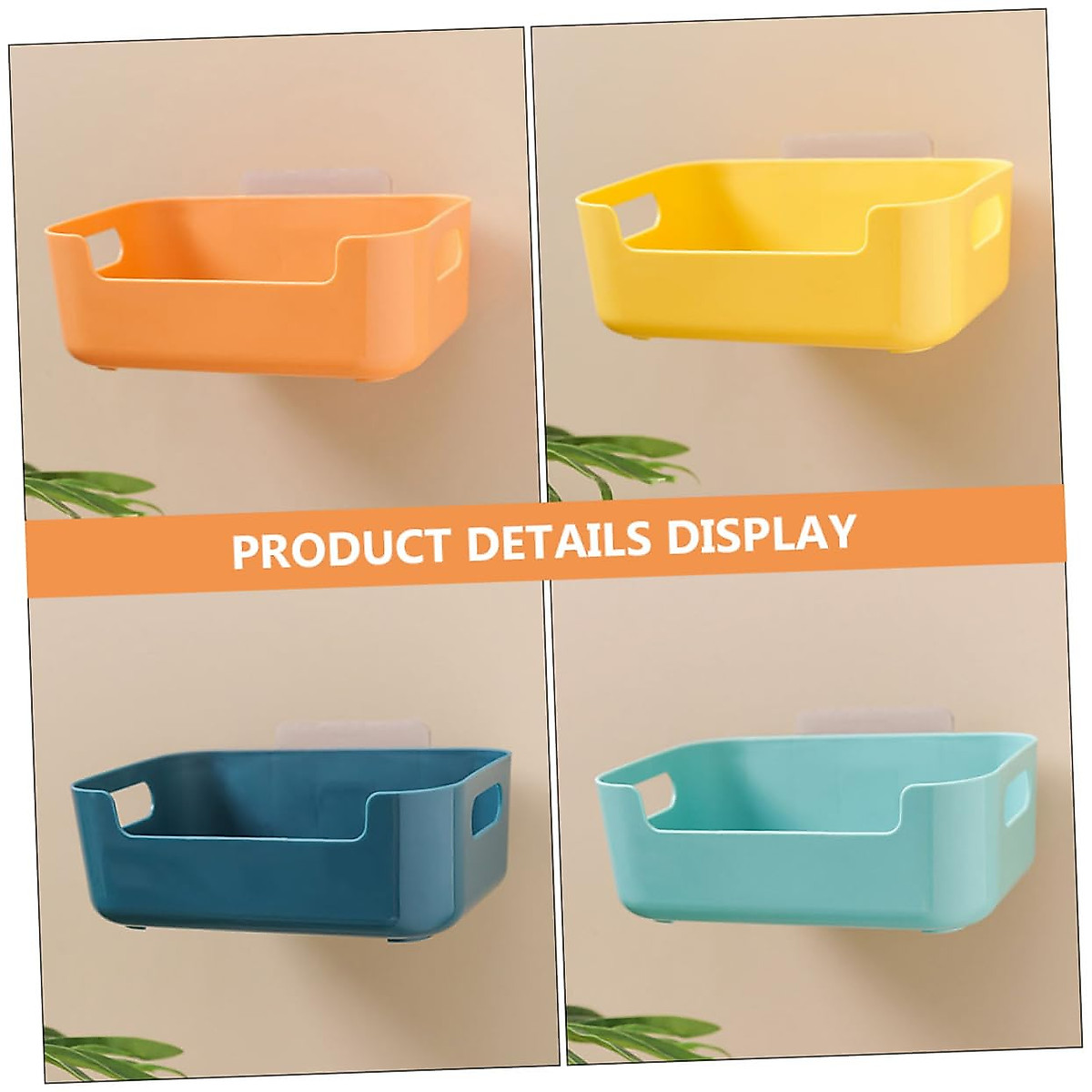 CAXUSD 4pcs Boxes Storage Box Rack Home Sundries Wall Storage Racks Key Storage Cans Floating Wall Shelf Wall Mount Shelves Wall Phone Holder Household Storage Cans Storage Holders Pp