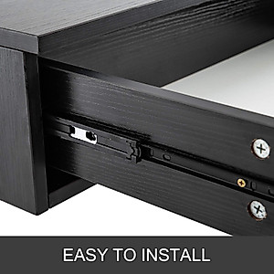 VEVOR Black Salon Wall Mount Styling Station Classic Locking Storage Beauty Salon Spa Equipment Barber Station