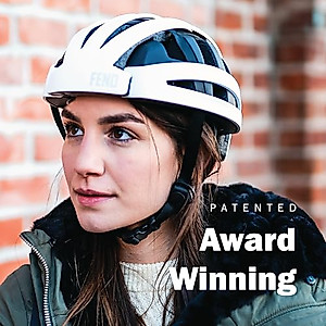 FEND One Foldable Bike Helmet - Adult Mens and Womens Bike Helmet - Collapsible by 50% of Original Size - Safety Certified for Bicycle Road Bike Scooter Cycling Commuter Helmet