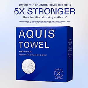 AQUIS Towel Hair-Drying Tool, Water-Wicking, Ultra-Absorbent Recycled Microfiber