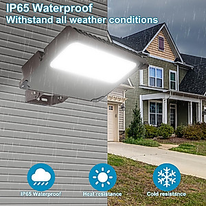 Xbuyee 200W LED Flood Lights with Dusk to Dawn Photocell, Super Bright 24000lm 100-277V 5000K IP65 Waterproof, Adjustable Trunnion Mount LED Parking Lot Light Commercial Area Lighting, ETL Listed