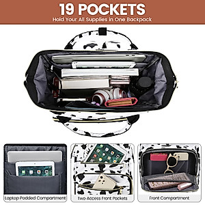 LOVEVOOK Laptop Backpack for Women Teacher Backpack Nurse Bag,Work Bag Backpack Purse Bag Anti-Theft Travel Backpack with USB Charging Port,15.6 Inch Backpack for College Business Casual