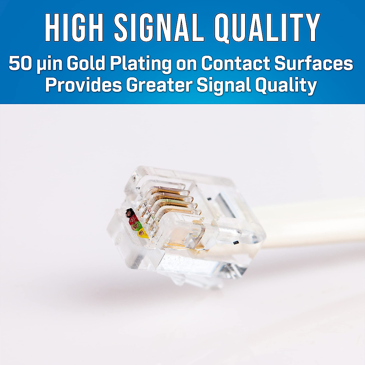 Jonard Tools RJ11-100 CAT3 RJ11 Pass-Through Connectors for Telephone Cables (Pack of 100)