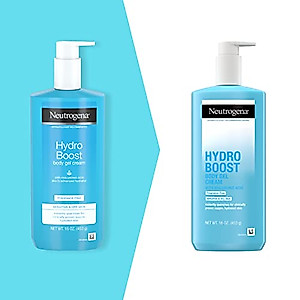 Neutrogena Hydro Boost Fragrance-Free Body Gel Cream with Hyaluronic Acid, Non-Greasy, Fast Absorbing Moisturizer & Hydrating Full Body Cream for Sensitive Skin, Paraben-Free, 16 oz (Pack of 3)