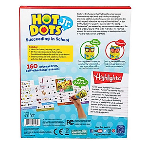 Educational Insights Hot Dot Jr. Succeeding in School Set with Highlights, Homeschool & School Readiness, 160 Multi-Subject Lessons, Interactive Pen Included, Ages 5+