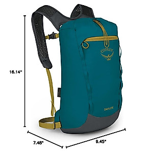 Osprey Daylite Cinch Daypack, Deep Peyto Green/Tunnel Vision