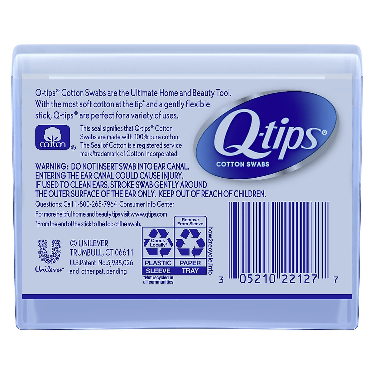 Q-tips Cotton Swabs - Travel Q-tips for Beauty, Makeup, Nails, Men's Grooming, and More, Perfect for On the Go, Travel Size Case, 30 Count Ea (Pack of 2)