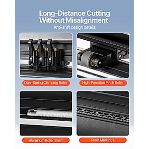 VEVOR Off-line Vinyl Cutter Machine 870mm Vinyl Printer U-Disk, 34 inch Plotter Printer with Accessories & Floor Stand Vinyl Cutting Machine Adjustable Force and Speed for Sign Making Plotter Cutter