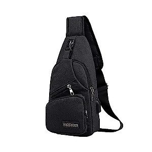 Crossbody Bags, Waterproof Strap Bag With USB Hole, Hiking Backpack Multipurpose Crossbody Chest Bag