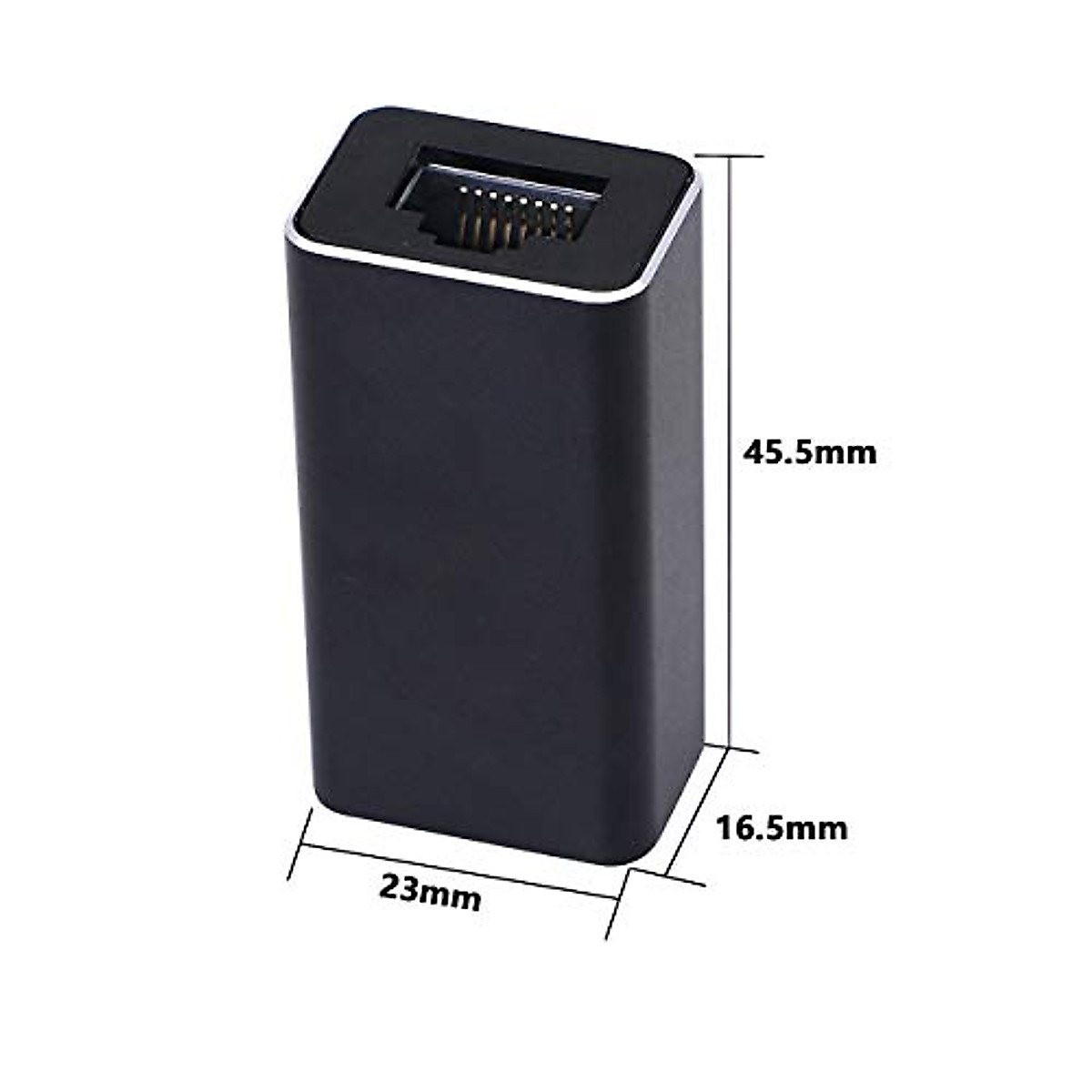 SinLoon RJ45 LAN Coupler Adapter Surge Thundering Protector Gigabit 1000Mbs Ethernet Extender Connector for Cat7 Cat6 Cat5e Female to Female (Black)