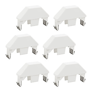White 7/8 Inch x 3 Inch Vinyl Dog-Ear Picket Fence Caps (6 Pack)