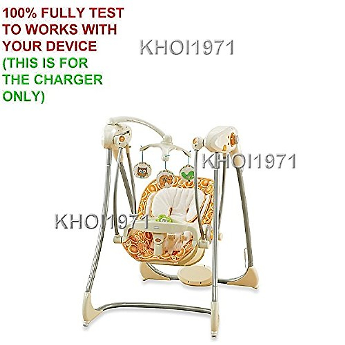 KHOI1971 Wall AC Adapter Cable for P9236 Dreamsicle Fisher Price Swing n Glider Baby