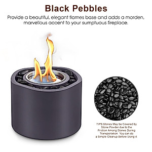 BRIAN & DANY Tabletop Fire Pit, Mini Rubbing Alcohol Fireplace ​for Indoor Outdoor