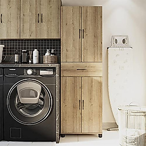 SystemBuild Lory Storage Cabinet with Drawer in Natural